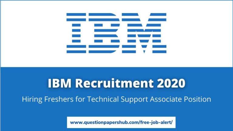 IBM Recruitment 2020 - Hiring Freshers for Technical Support Associate ...