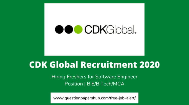 CDK Global Recruitment 2020 Hiring Freshers for Software Engineer ...