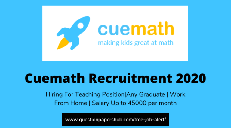 Cuemath Recruitment 2020 | Hiring For Teaching Position | Any Graduate ...