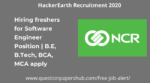 NCR Corporation Recruitment 2020 | Hiring freshers for Software ...
