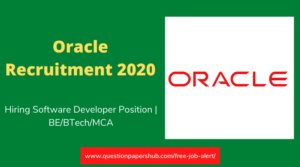 Oracle Recruitment 2020 | Hiring for Software Developer Position | B.E ...