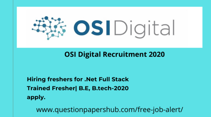 OSI Digital Recruitment 2020 | Hiring freshers for Full Stack Trained ...