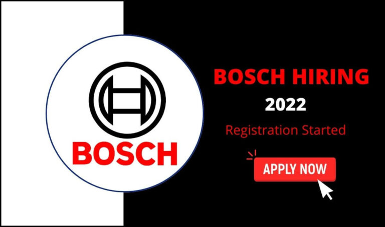 Bosch Recruitment 2022 Hiring Fresher Graduates of BE, B.Tech, M.Tech