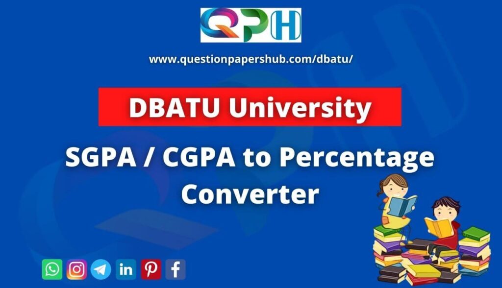 [Updated] SGPA / CGPA to Percentage Conversion 2022 - DBATU University ...
