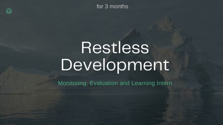 Restless Development Internship 2021: Hiring for Monitoring, Evaluation ...